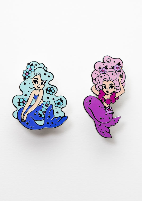 Daisy Meringue Mermaid Enamel Pin - Mel Macklin